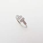 ティファニー T ダイヤモンド ワイヤー リング 0.13ct 11.5号 750WG 新品仕上げ Sランク 516650 | ACHACO